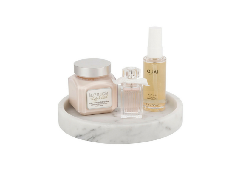 Round Marble Tray - The Makeup Box Shop